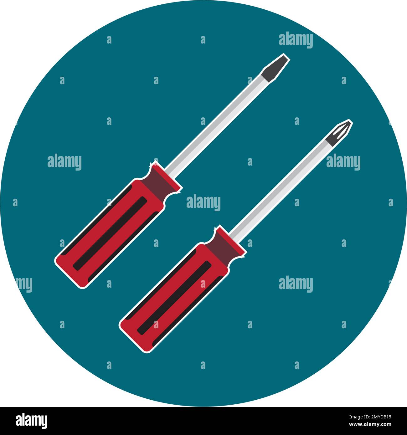 Fix screwdriver icon. Simple illustration of fix screwdriver vector ...