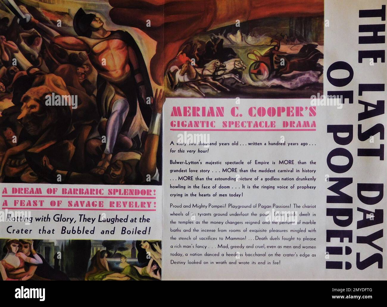 Promotional Artwork for THE LAST DAYS OF POMPEII (released in 1935 with ...
