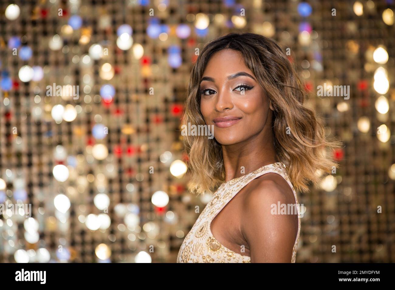 Fashion model Jourdan Dunn poses for photographers upon arrival at the ...