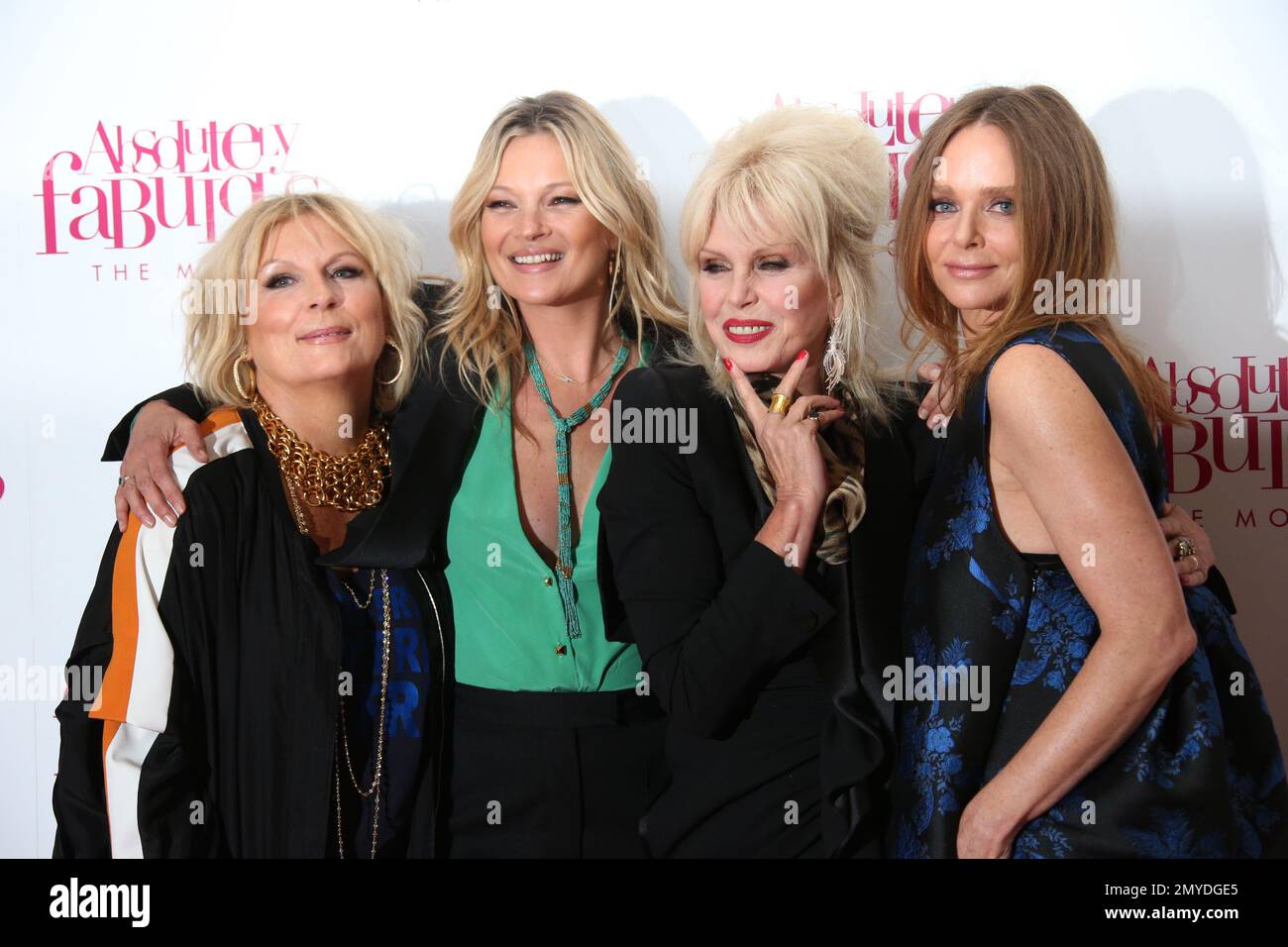 Actress Jennifer Saunders, from left, model Kate Moss, actress Joanna ...