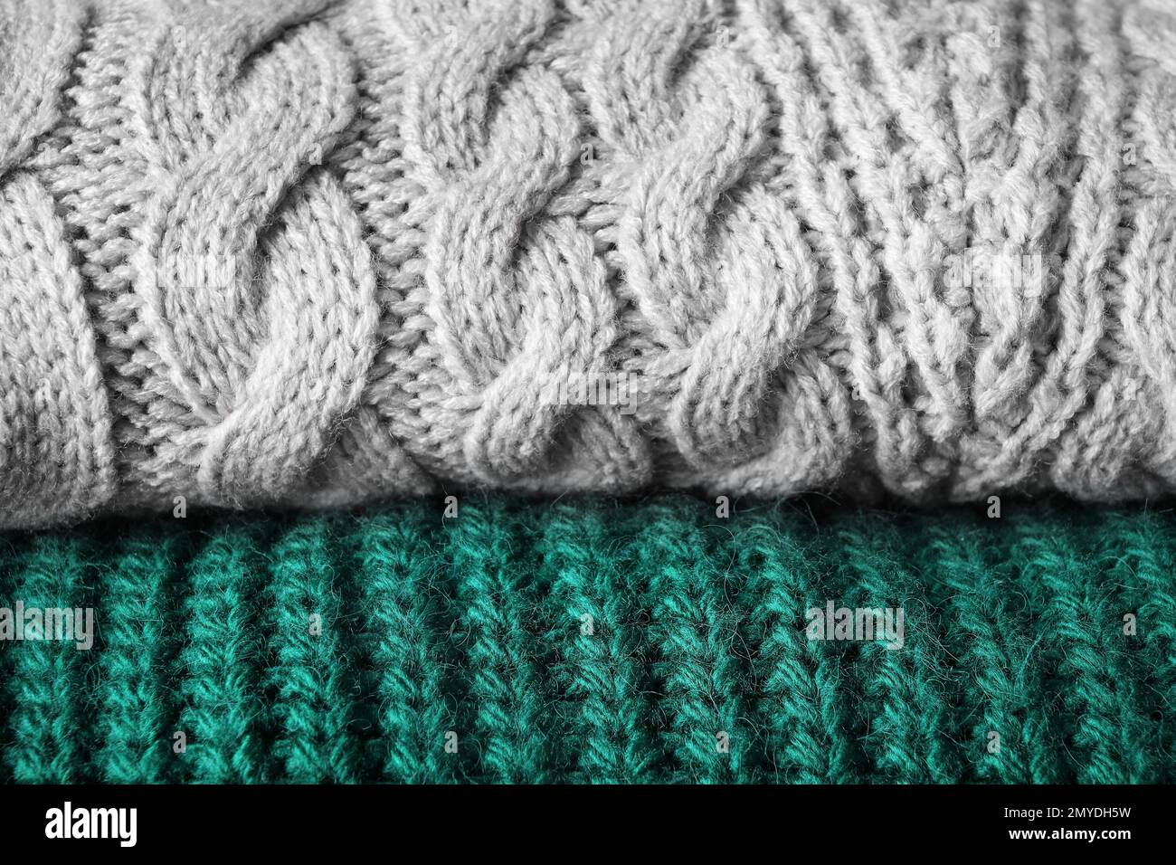 Grey knit sweater folded hi-res stock photography and images - Alamy