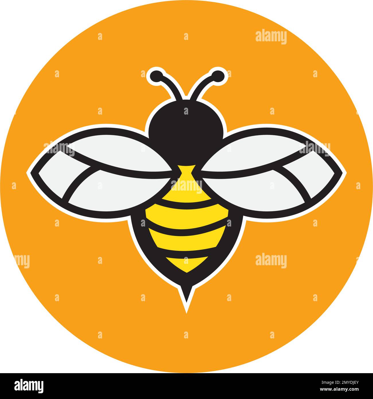 Bee logo vector illustration template design Stock Vector Image & Art ...
