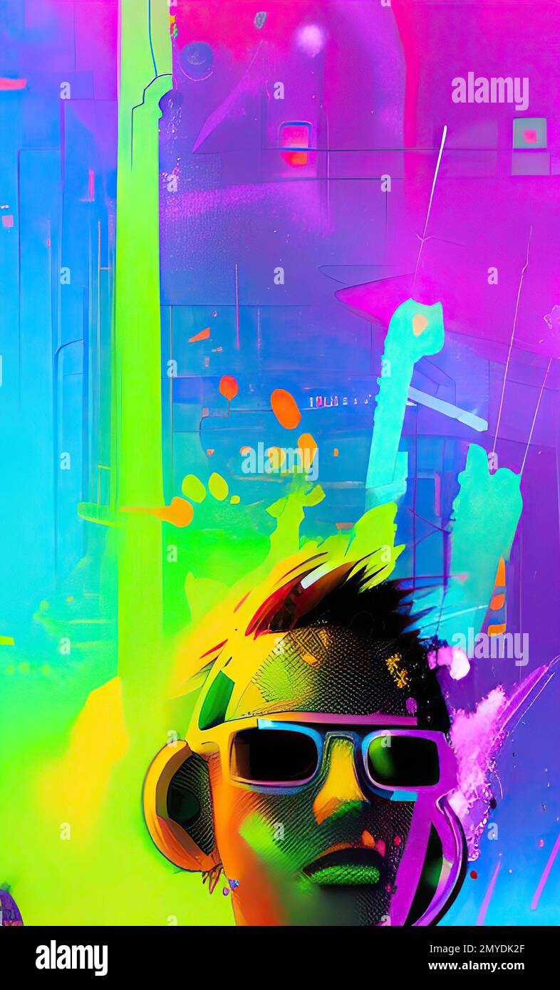 Music background with splash watercolor Stock Photo - Alamy