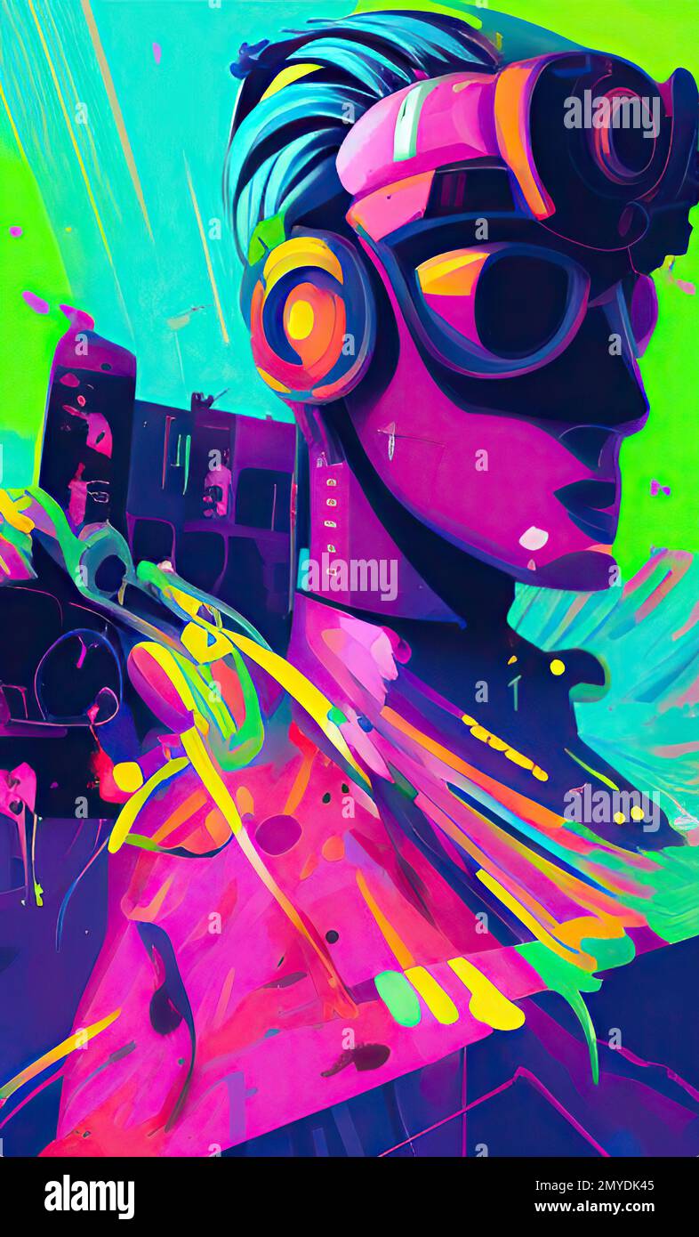 Music background with splash watercolor Stock Photo - Alamy