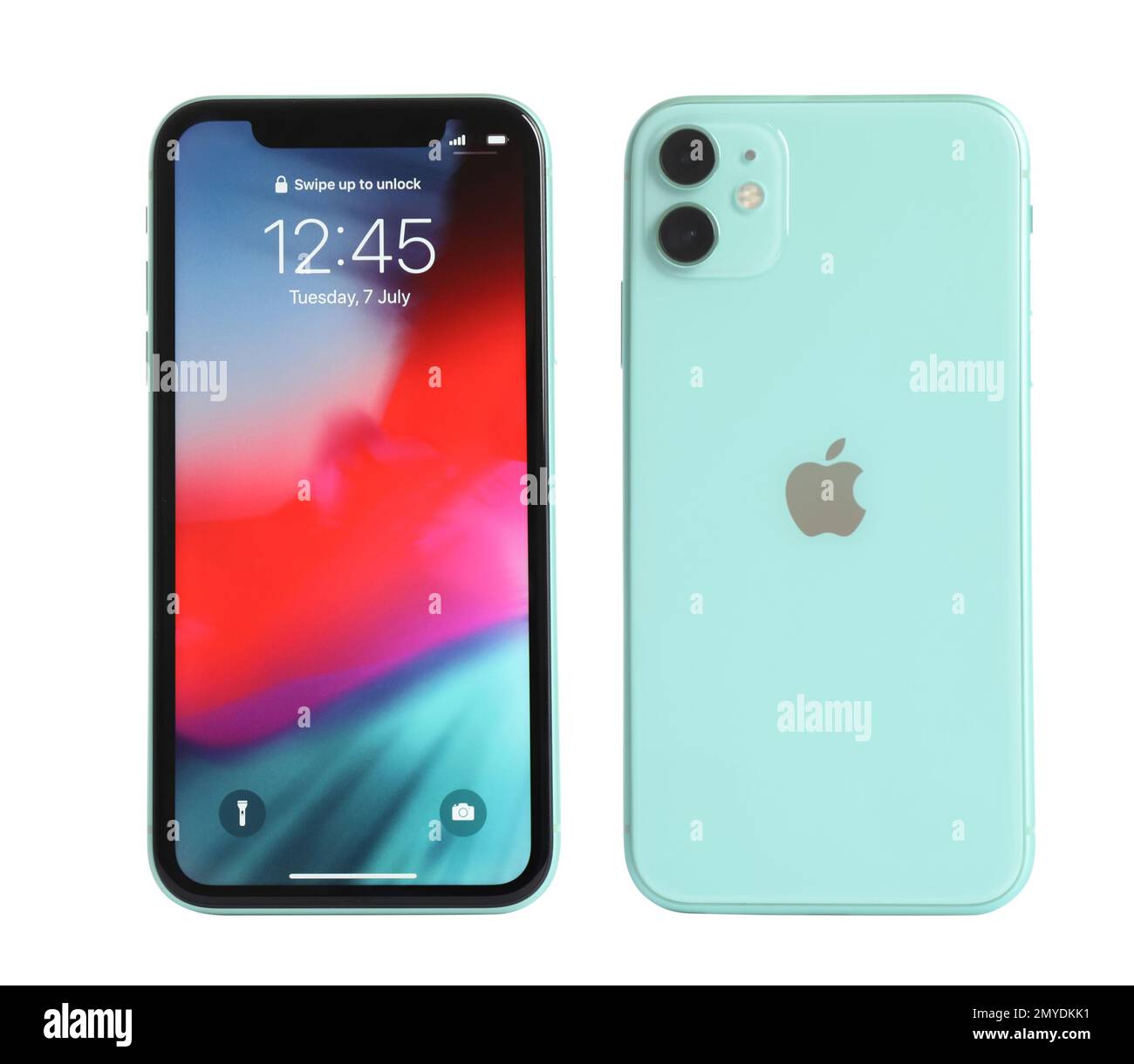 MYKOLAIV, UKRAINE - JULY 07, 2020: New modern iPhone 11 with lock ...