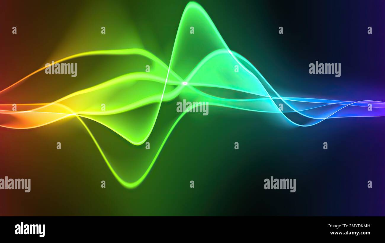 Wave line flowing rainbow color Stock Photo - Alamy