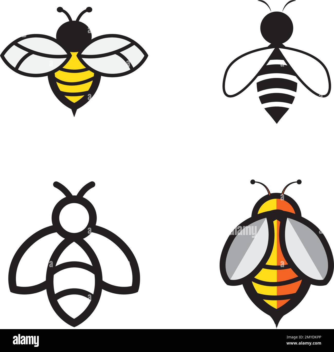 Bee logo vector illustration template design Stock Vector Image & Art ...