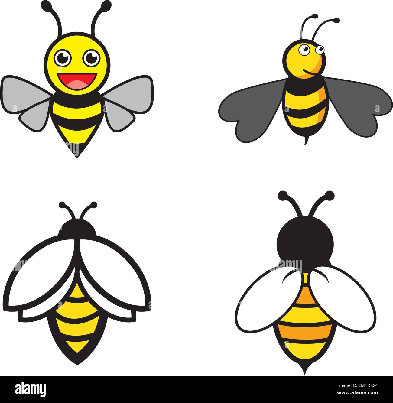 Honey bee logo template Stock Vector Images - Alamy