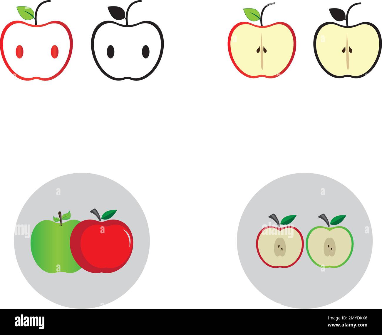 Red and green apples,Vector illustration,design Stock Vector Image ...