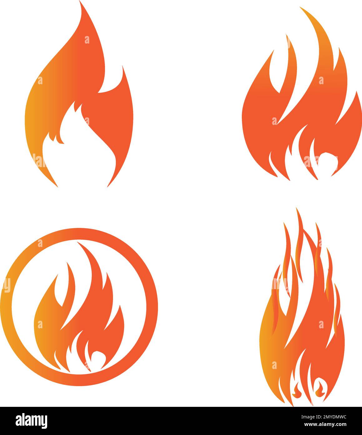 fire vector, logo element, fire icon isolated design illustration Stock ...
