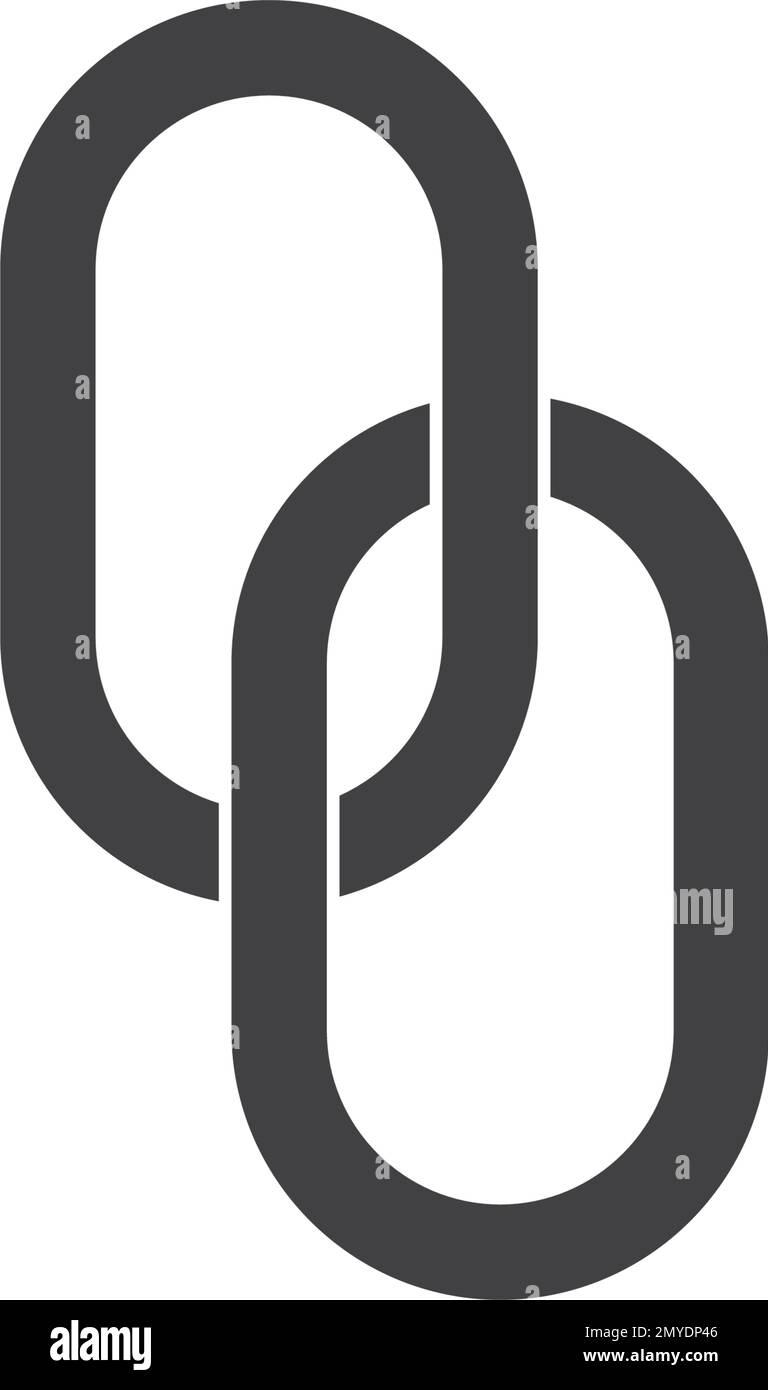 Chain Icon in trendy flat style isolated on grey background. Connection ...