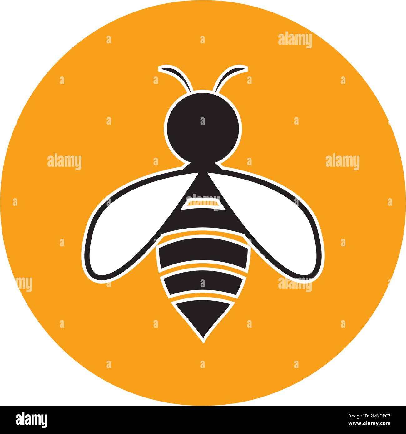 Bee logo vector illustration template design Stock Vector Image & Art ...