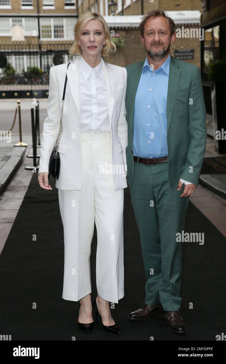 Actress Cate Blanchett and Andrew Upton pose for photographers upon ...