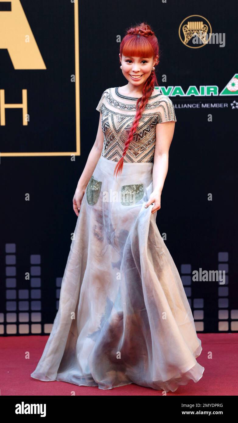 Taiwanese singer Peggy Hsu arrives at the 27th Golden Melody Awards in ...