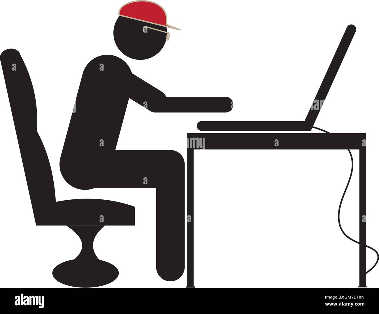 work from home logo template design illustration Stock Vector Image ...