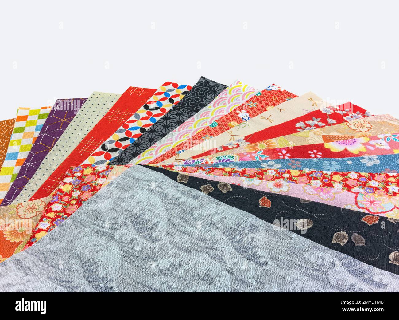 An arrangement of Japanese traditional patterns, from the Seigaiha ...