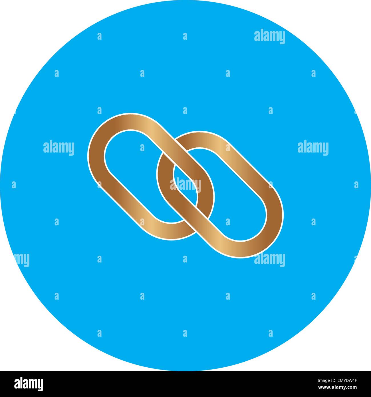 Chain Icon in trendy flat style isolated on grey background. Connection ...