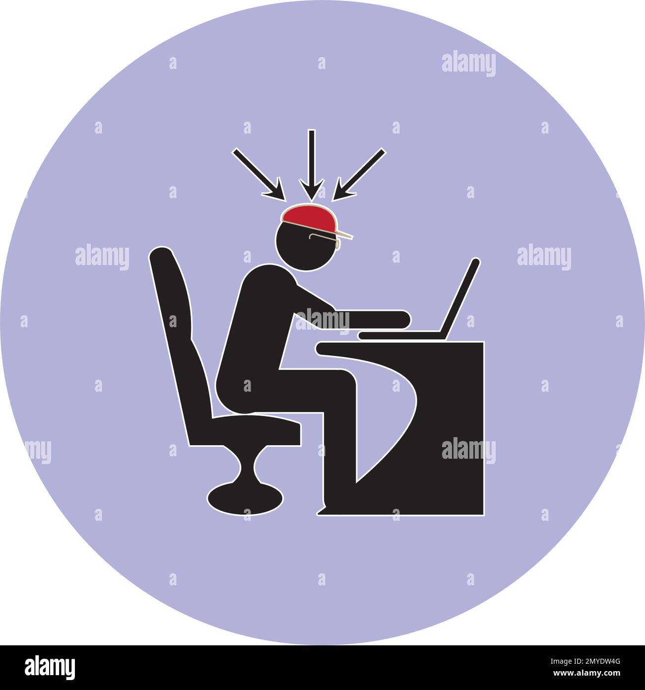 work from home logo template design illustration Stock Vector Image ...