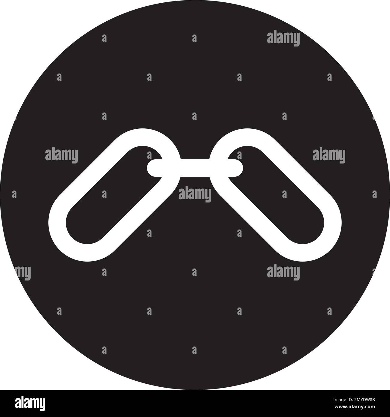 Chain Icon in trendy flat style isolated on grey background. Connection ...