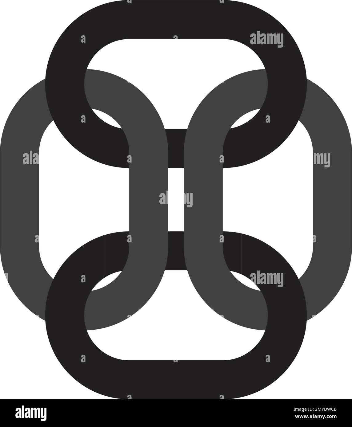 Chain Icon in trendy flat style isolated on grey background. Connection ...