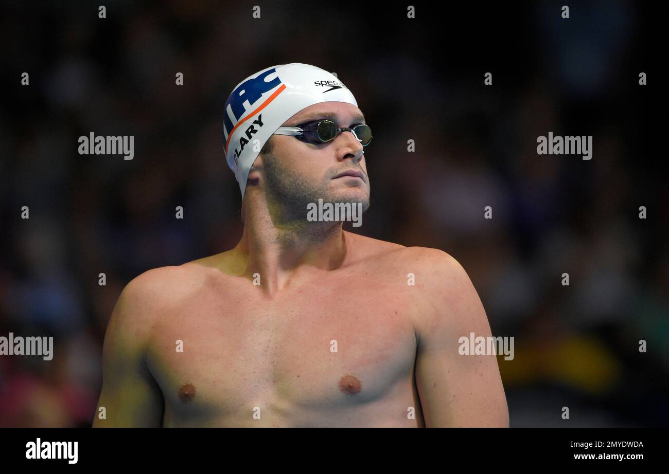 Tyler Clary looks on as he waits to swim in the men's 200-meter ...