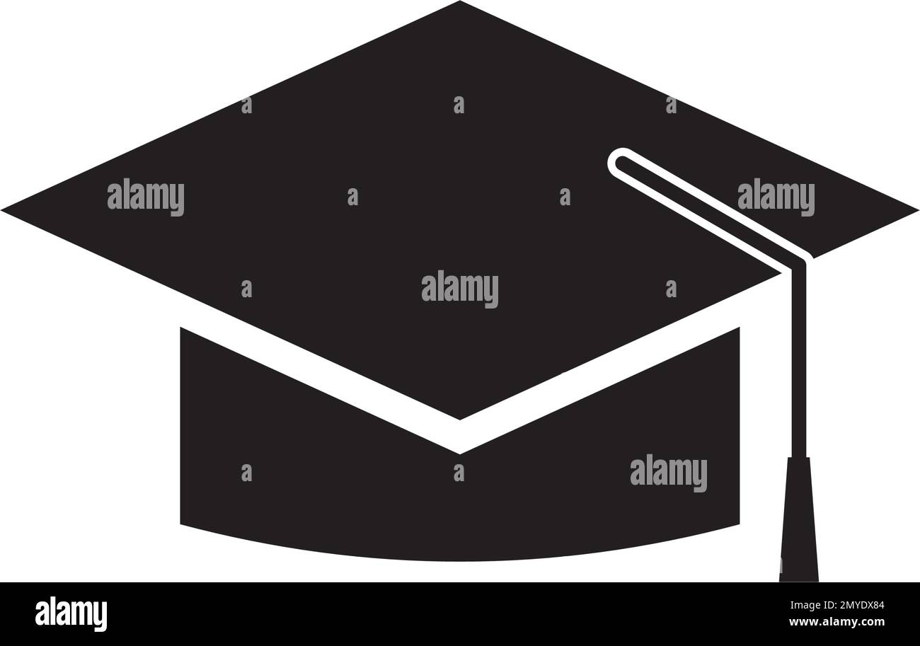 Graduation hat vector icon isolated on white background Stock Vector ...