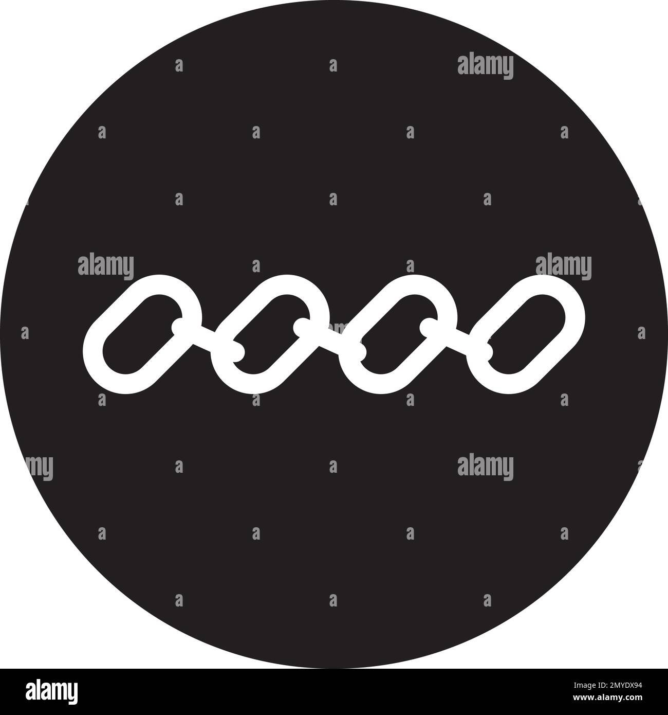 Chain Icon in trendy flat style isolated on grey background. Connection ...