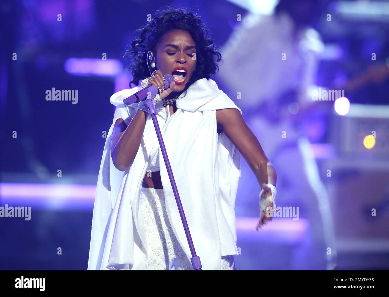 Janelle Monae performs a tribute to Prince at the BET Awards at the ...