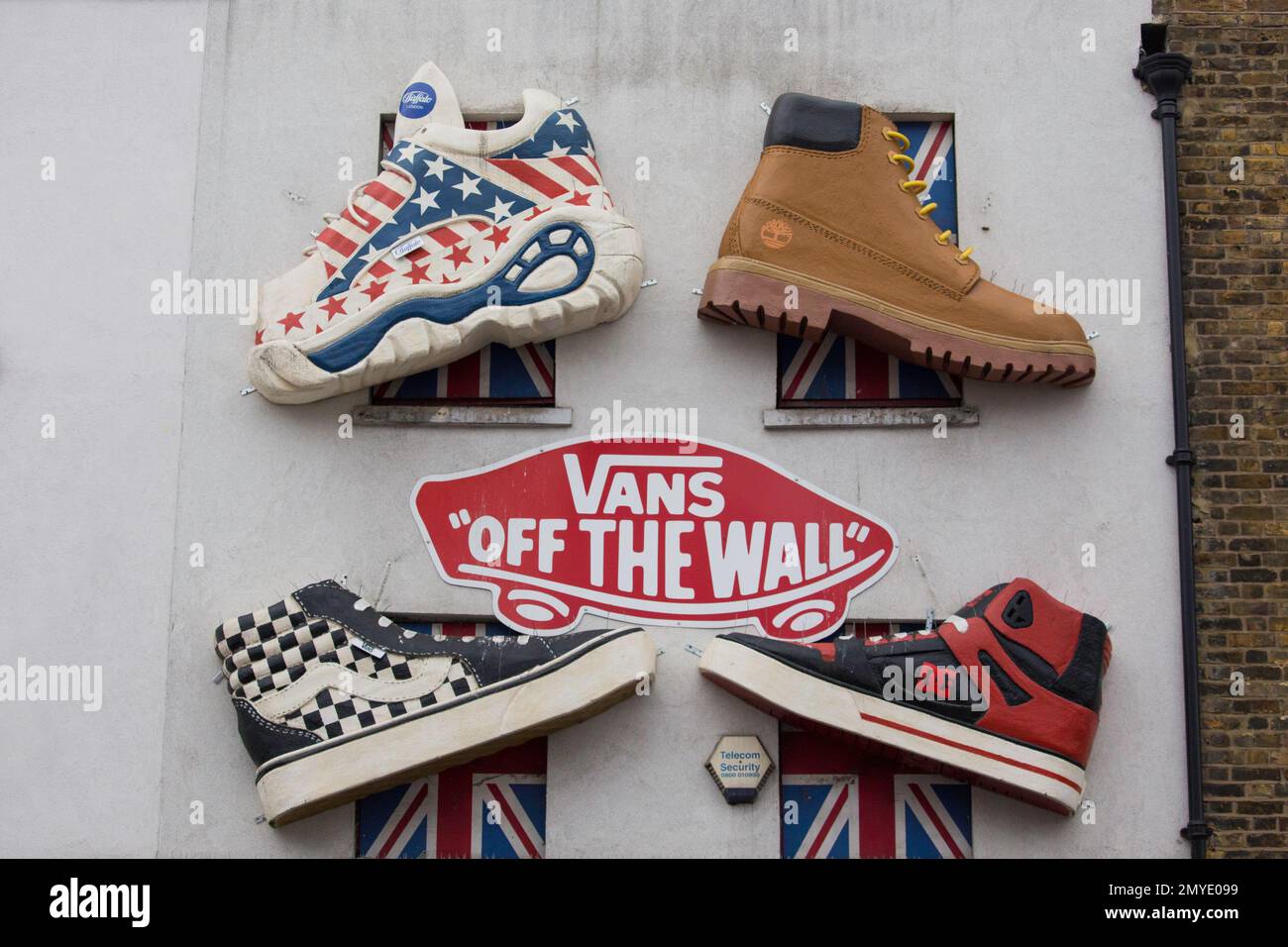 Massive Street Signs over shops at Camden Market London Stock Photo - Alamy