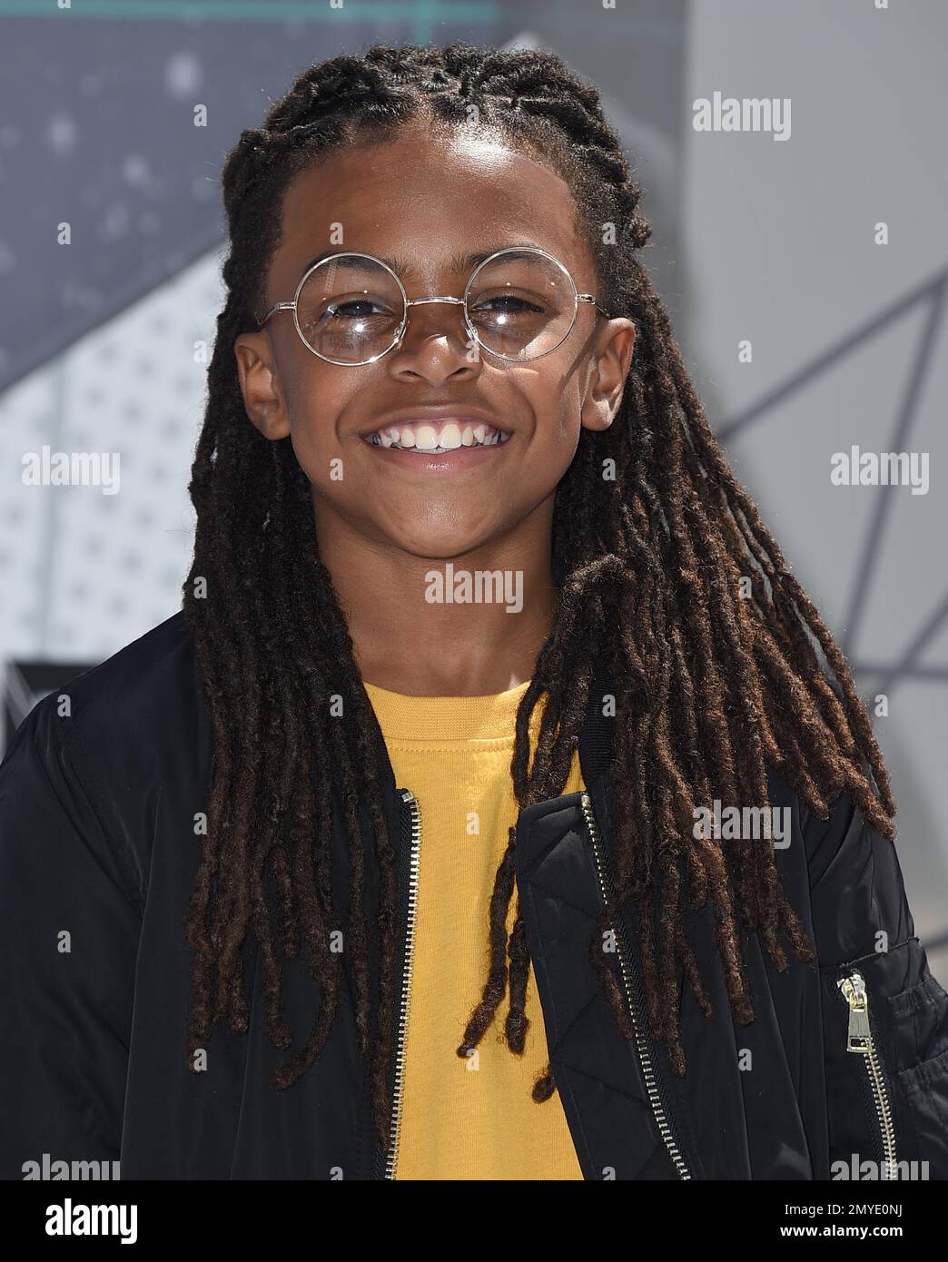 Lil'DeeDee arrives at the BET Awards at the Microsoft Theater on Sunday ...