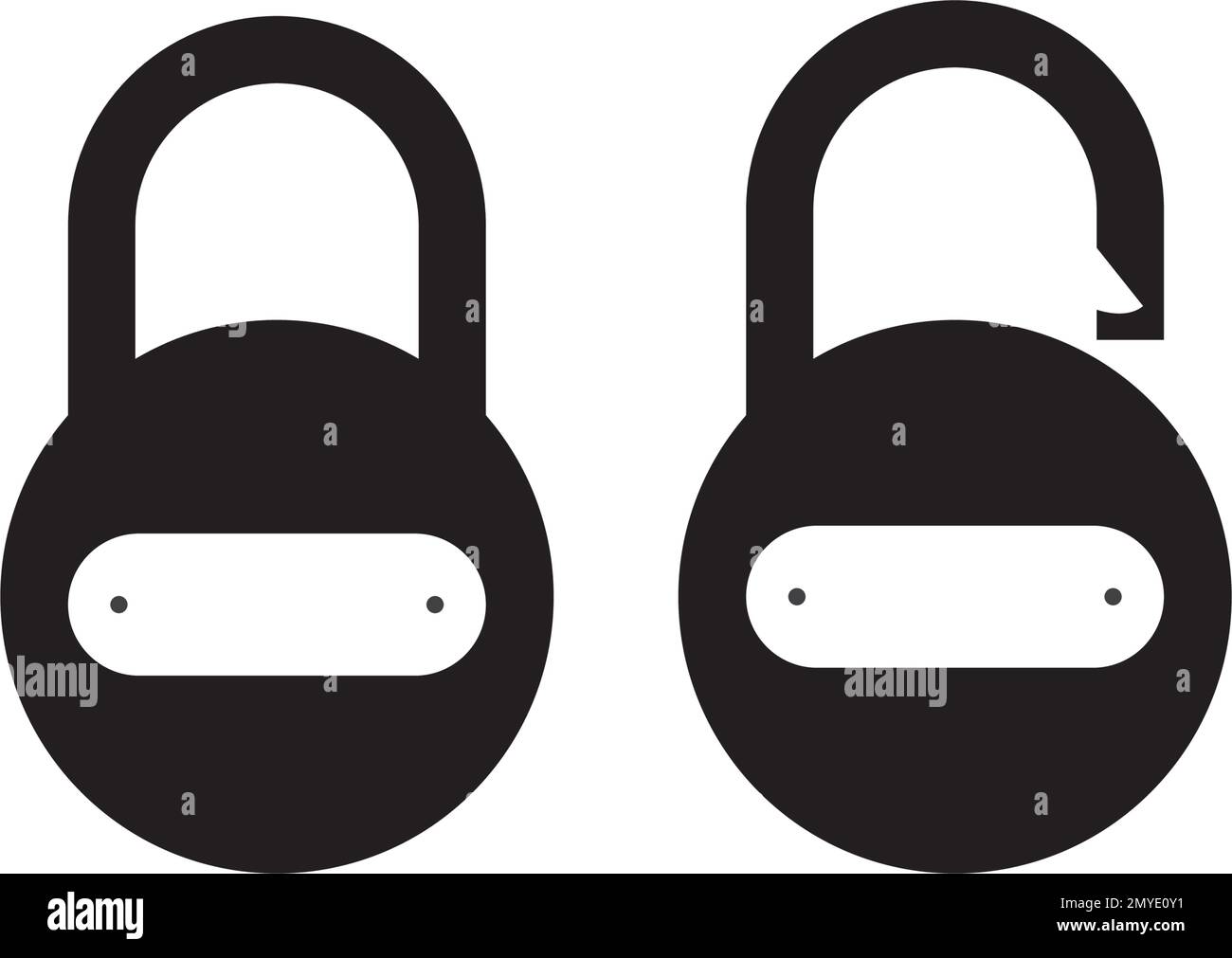 Padlock - Vector icon isolated template design illustration Stock ...