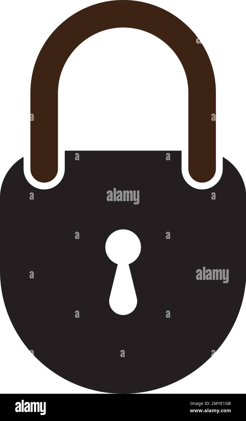 Padlock - Vector icon isolated template design illustration Stock ...