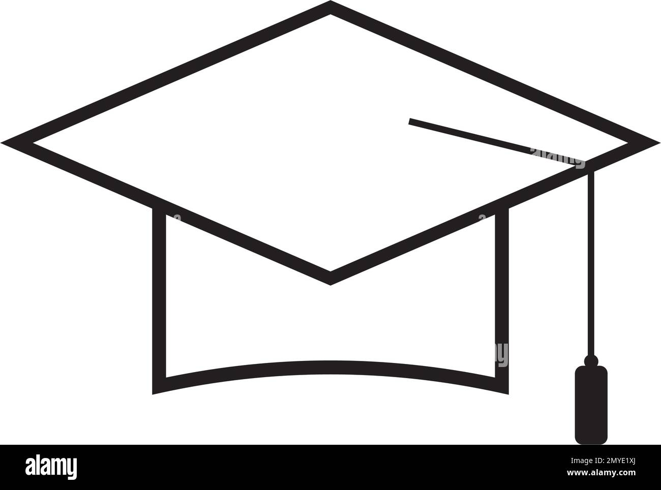 Graduation hat vector icon isolated on white background Stock Vector ...