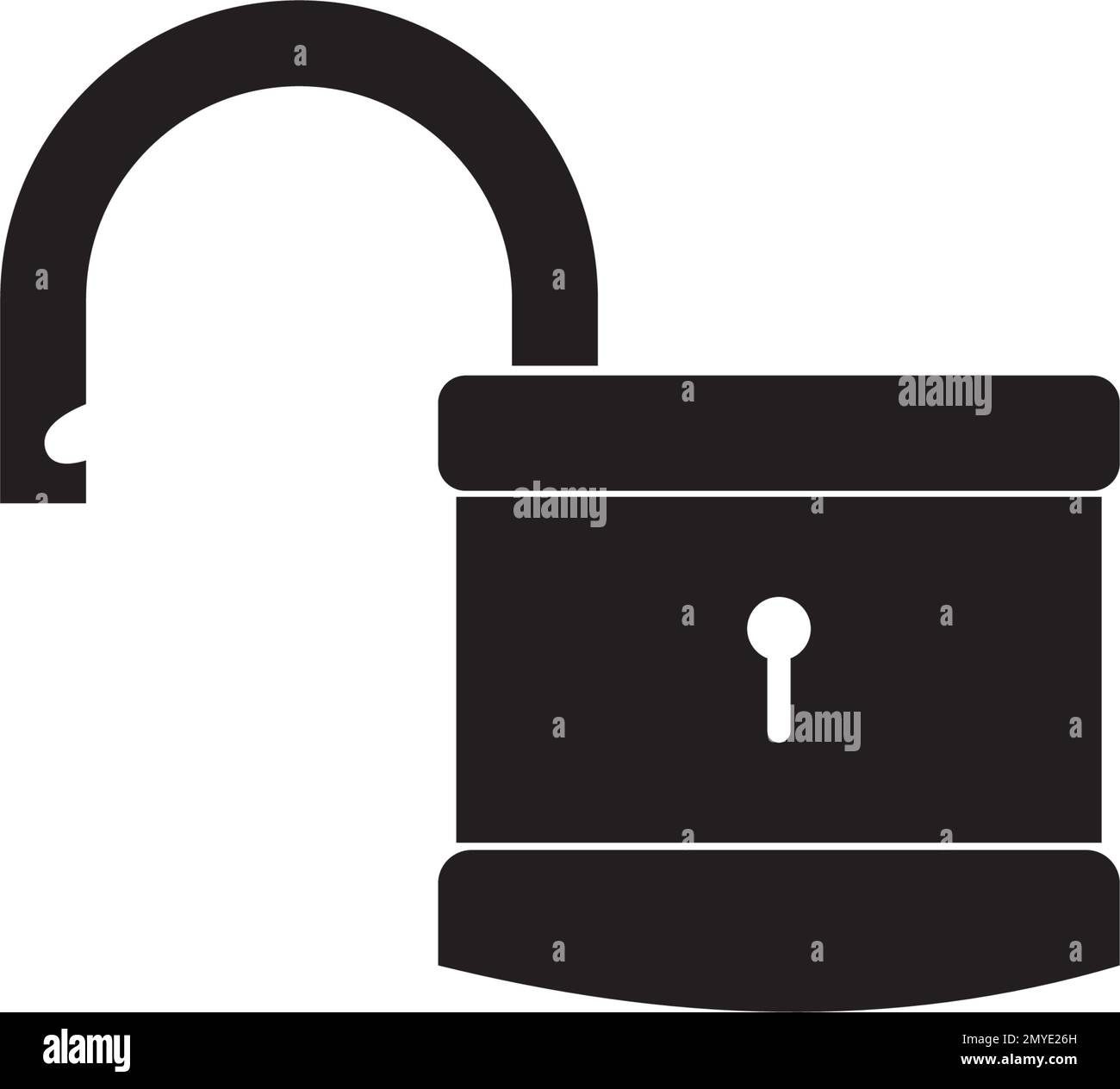 Padlock - Vector icon isolated template design illustration Stock ...