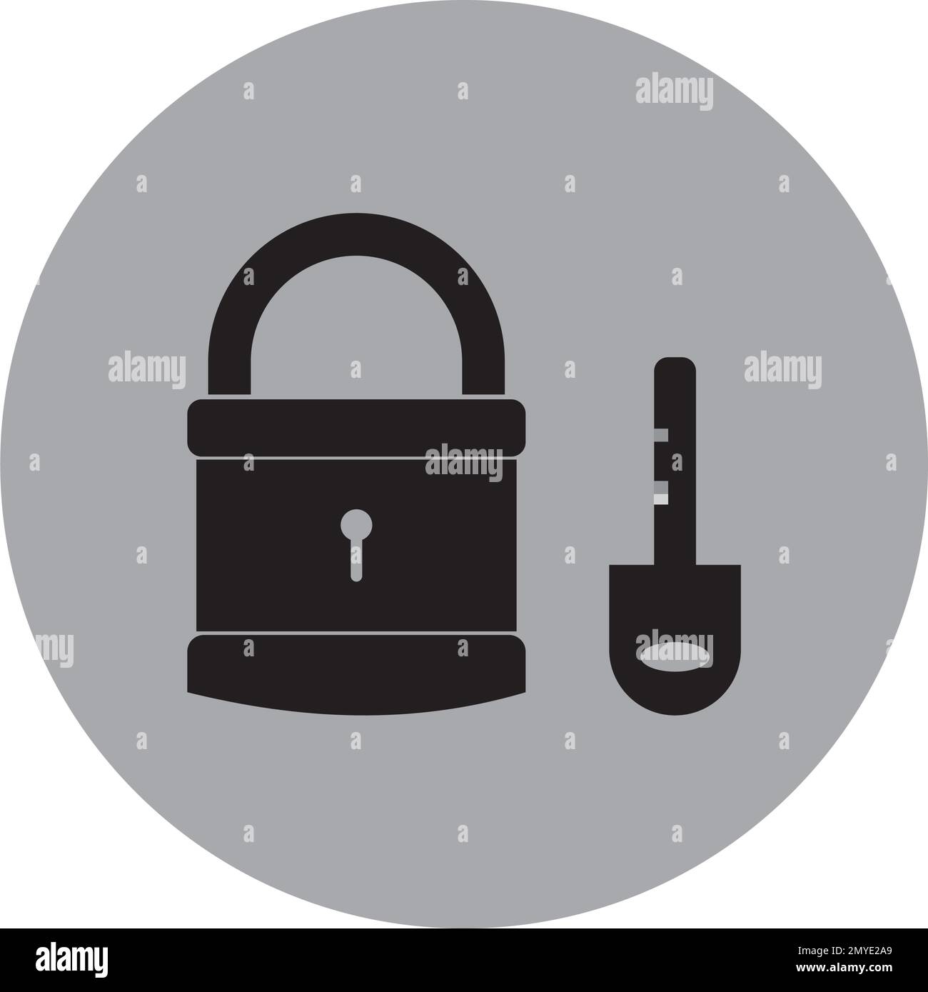 Padlock - Vector icon isolated template design illustration Stock ...