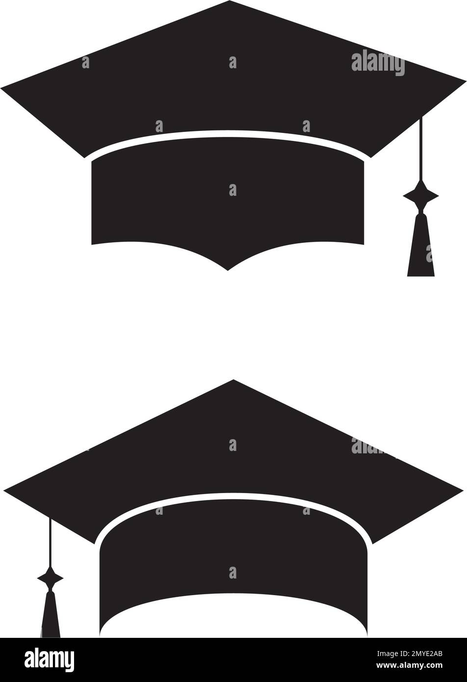 Graduation hat vector icon isolated on white background Stock Vector ...