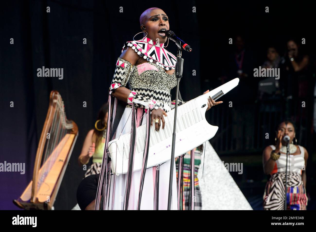 British singer Laura Mvula performs at the Glastonbury music festival ...