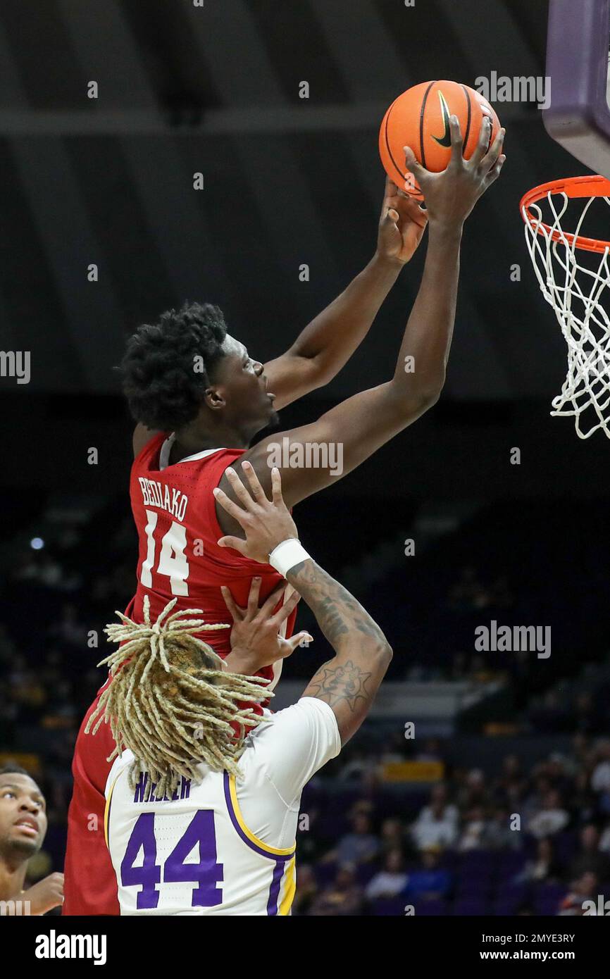 Baton Rouge, LA, USA. 4th Feb, 2023. Alabama's Charles Bediako (14 ...