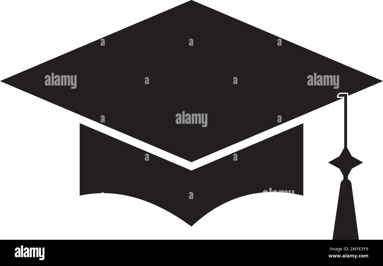 Graduation hat vector icon isolated on white background Stock Vector ...