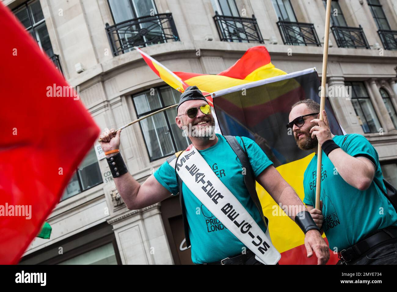 Participants in the Pride London parade march in celebration of the ...