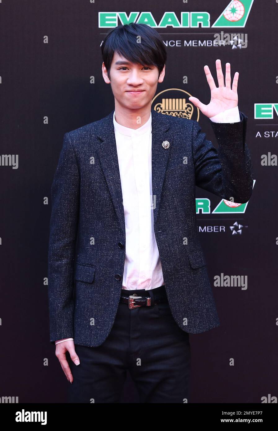 Taiwanese singer Kowen Ko arrives at the 27th Golden Melody Awards in ...