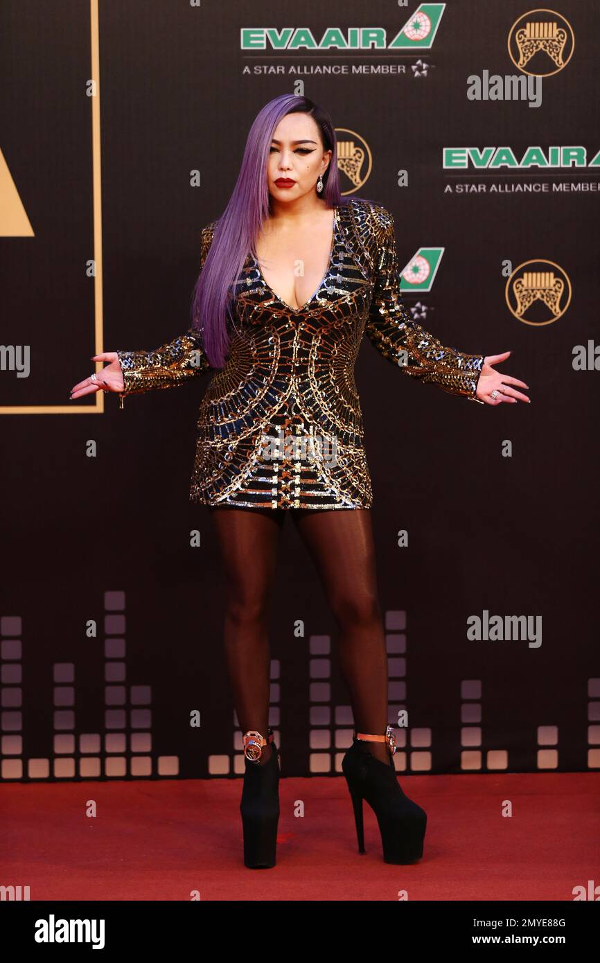 Taiwanese singer A Mei arrives at the 27th Golden Melody Awards in ...