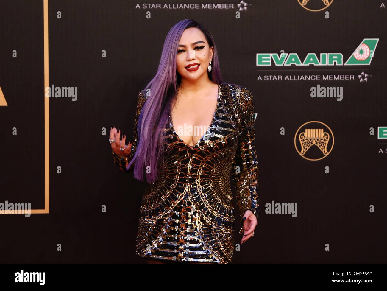 Taiwanese singer A Mei arrives at the 27th Golden Melody Awards in ...