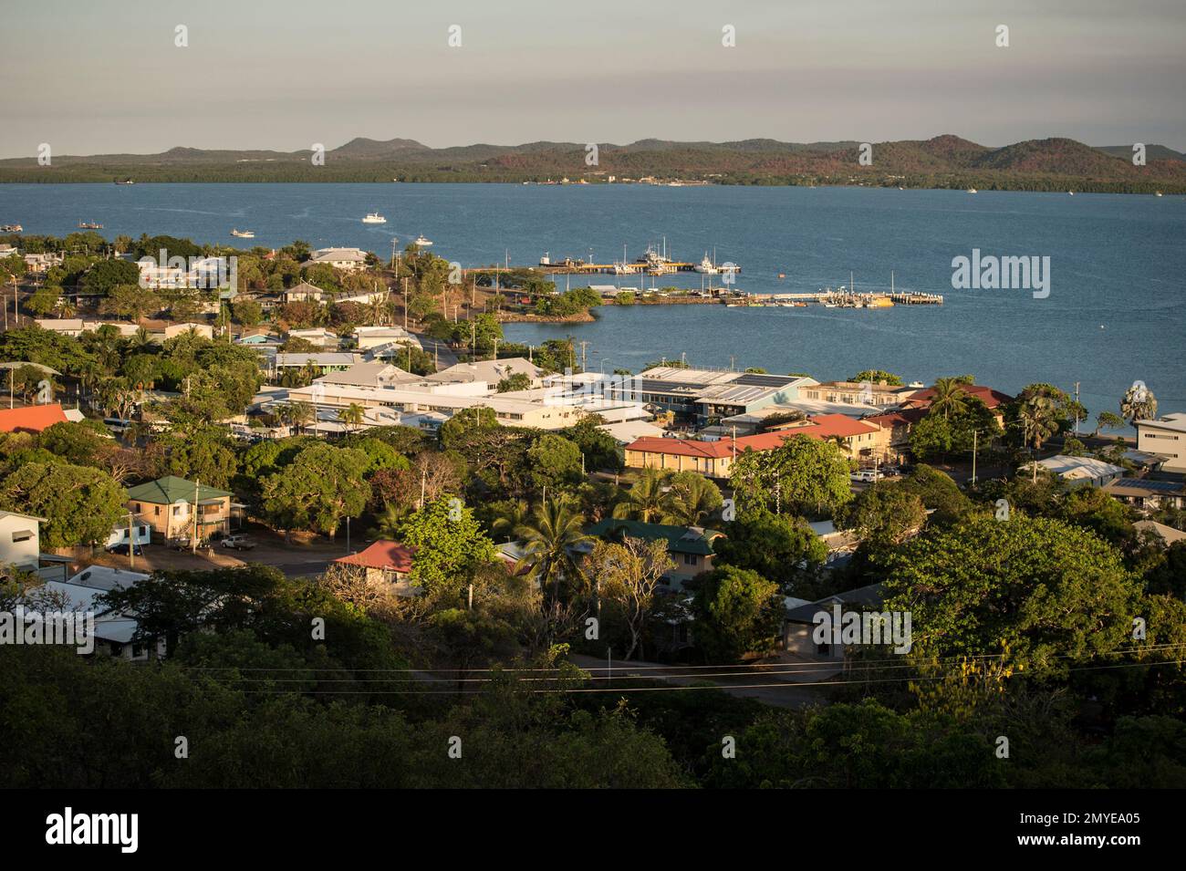 Thursday Island townsite and jetty, in the Torres Strait, Tuesday ...