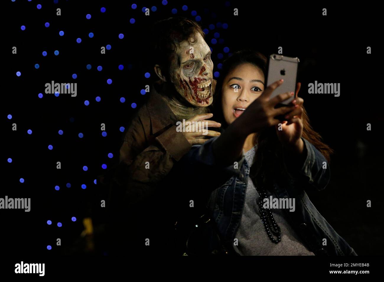 In this Wednesday, June 8, 2016 photo, Joe Giles, an actor portraying a ...