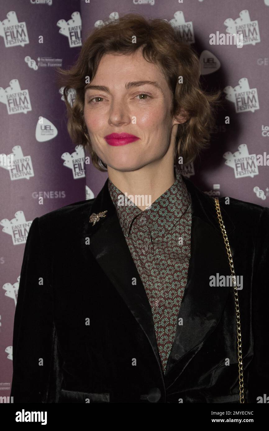 Actress Camilla Rutherford poses for photographers upon arrival at the ...