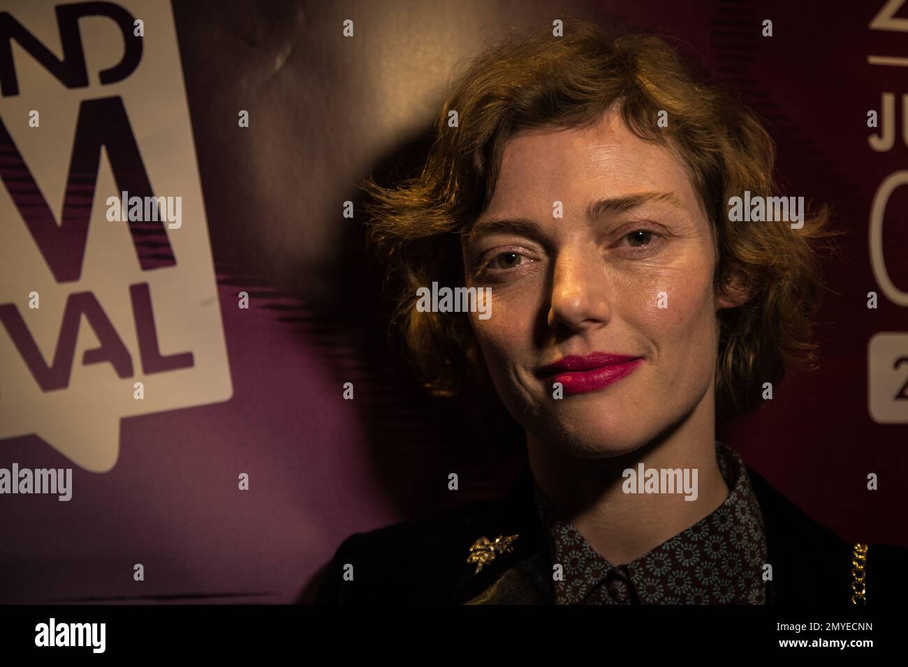 Actress Camilla Rutherford poses for photographers upon arrival at the ...