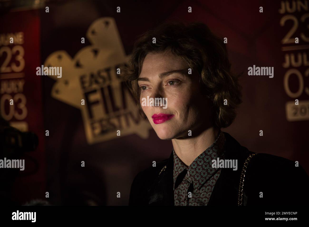 Actress Camilla Rutherford poses for photographers upon arrival at the ...