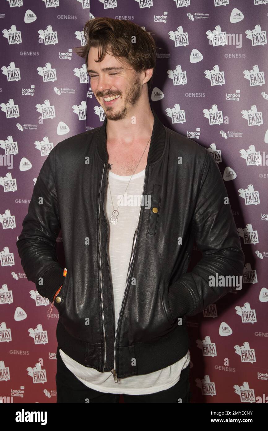 Actor Sam Keeley poses for photographers upon arrival at the premiere ...