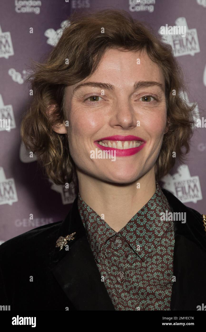 Actress Camilla Rutherford poses for photographers upon arrival at the ...